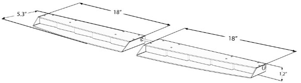 Raptor TIR Interior Split LED Visor Lightbar - B-RT10 | STL
