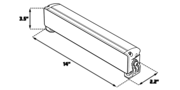 Dual Carbine 13" Hybrid OffRoad LED Lightbar - W-DC13H | STL